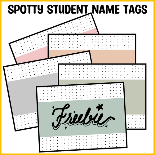 Free Student Name Labels, Boho Spotty Classroom Labels, Editable Back ...