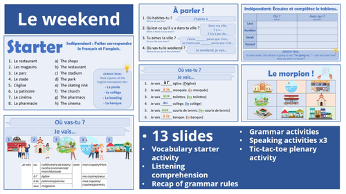 Studio 1, Module 4.3 Le weekend | Teaching Resources