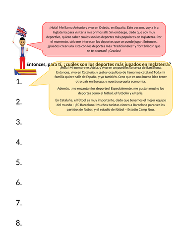 Spanish Vocabulary - Sports | Teaching Resources