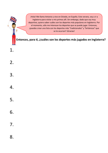 Spanish Vocabulary - Sports | Teaching Resources