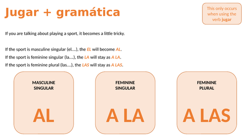 Spanish Grammar - HACER/JUGAR | Teaching Resources