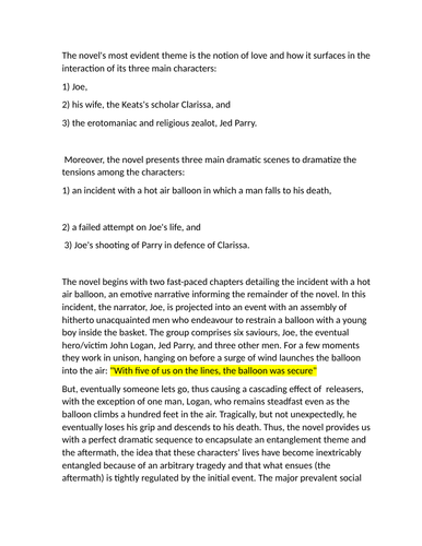 English Literature A Level : Enduring Love by Ian McEwan: revision ...