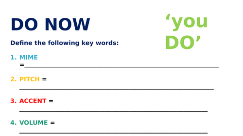 Monologue (Mr Nixon) Key Drama Skills | Teaching Resources