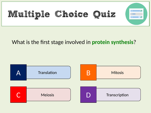Protein Synthesis Revision Quiz | Teaching Resources