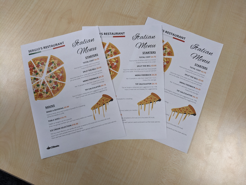 Sergio's Restaurant - GCSE Python Tasks | Teaching Resources