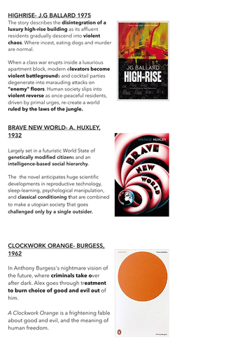 Dystopian Books A03 | Teaching Resources