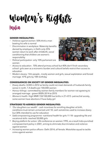 Human Rights Case Studies A level geography | Teaching Resources