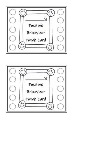 Positive Behaviour Card | Teaching Resources