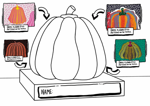 Yayoi Kusama Pumpkin Design Activity for KS3 Art Students | Teaching ...
