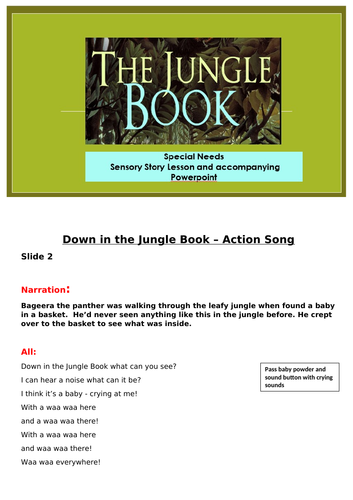 Jungle Book Rudyard Kippling - Sensory Story Song /PowerPoint PMLD/SLD ...