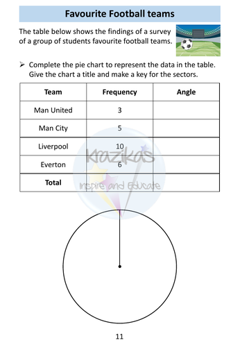 Pie Charts Workbook - Statistics - Level 1 Functional Skills Maths ...