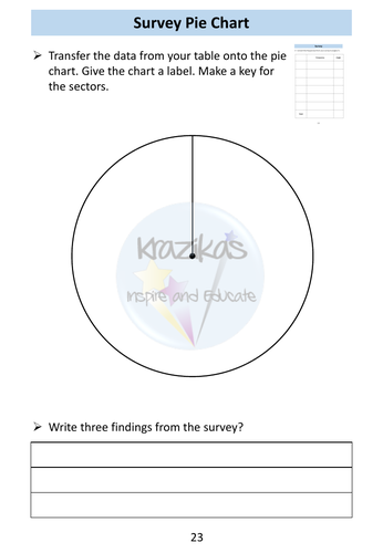 Pie Charts Workbook - Statistics - Level 1 Functional Skills Maths ...