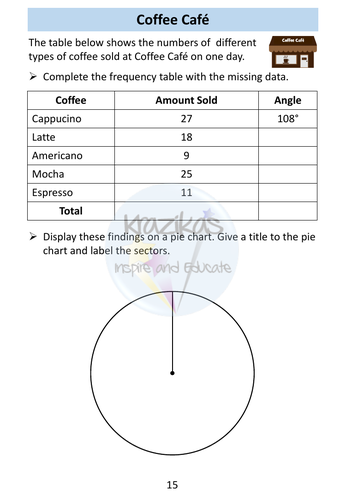 Pie Charts Workbook - Statistics - Level 1 Functional Skills Maths ...