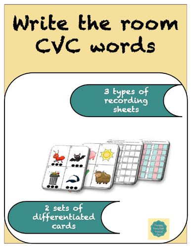 Write the room CVC words | Teaching Resources