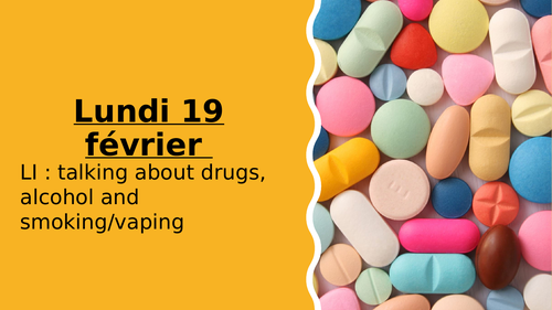 S3 - drugs/alcohol/cigarettes FRENCH | Teaching Resources