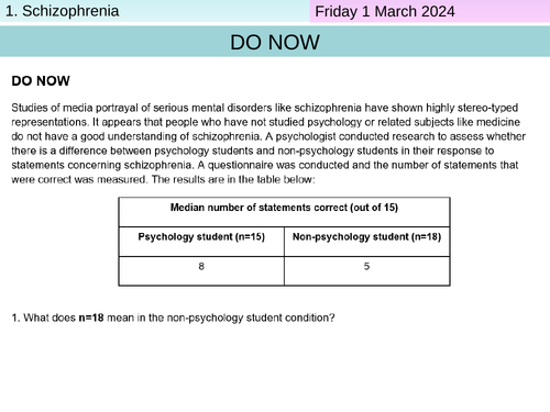 L1: Schizophrenia Classification & Diagnosis - Paper 3 - Schizophrenia ...