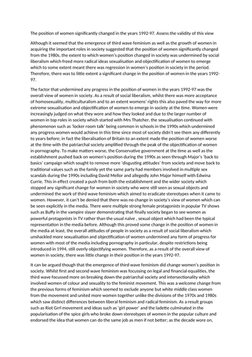 A Level History AQA 2S: The Making of Modern Britain Essay and Source ...