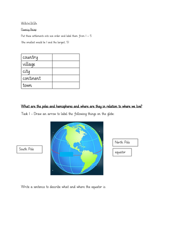 What are the poles and hemispheres? KS1 Year 2 Geography lesson ...