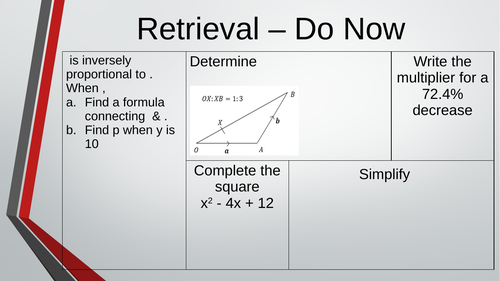Edexcel GCSE Higher Unit 19 - Proportion & Graphs | Teaching Resources