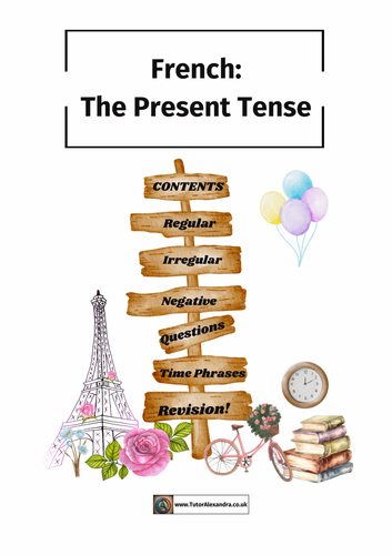 FRENCH Present Tense Lesson and Workbook | Teaching Resources
