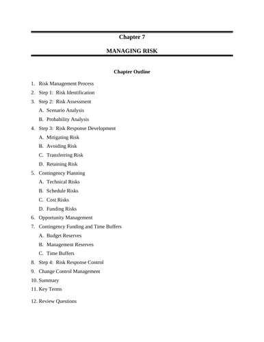 Foundations of Project Management - Lesson 7 Managing Risk of Projects ...