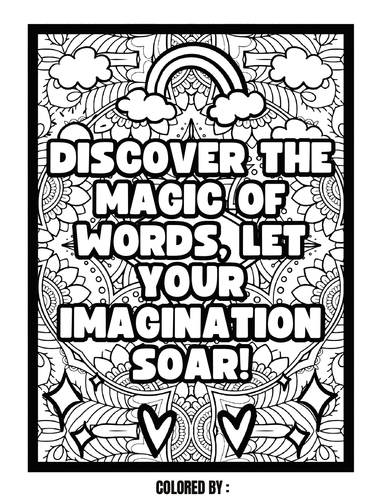 2nd Grade Vocabulary Learning Encouraging Sayings, Mindfulness Mandala ...