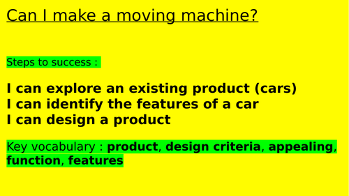 Make a moving vehicle- DT | Teaching Resources