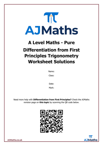 A Level Maths | Differentiation from First Principles (Trigonometry ...