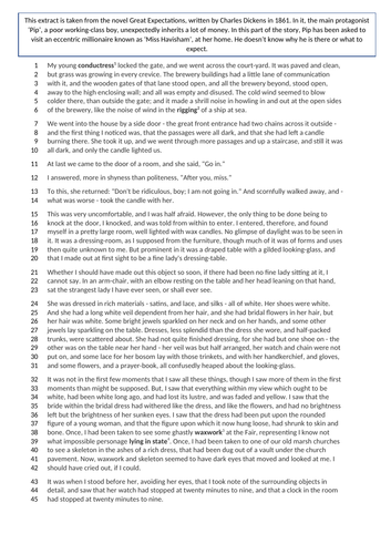 English Language Paper 1 AQA Text Extract and Questions 1-5 (all ...