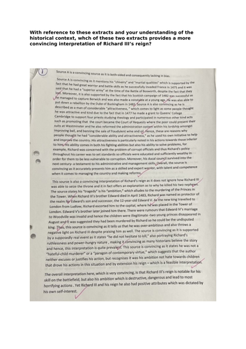 AS-Level - History - Richard III Source Essay A* | Teaching Resources