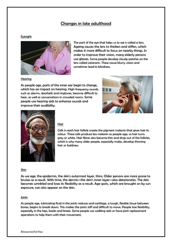 Science- Animals including Humans- Adults & Old Age- Year 5 | Teaching ...