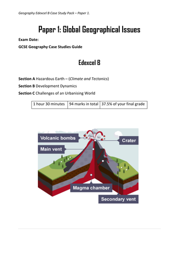 GCSE Geography Edexcel B Case Studies Pack | Teaching Resources