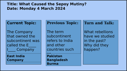 Sepoy Mutiny | Teaching Resources