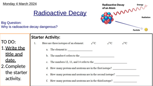 GCSE Radioactive Decay | Teaching Resources