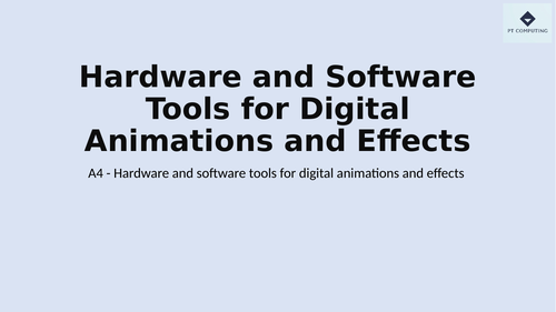 Level 3 BTEC IT - Unit 18: Digital Animations & Effects (Learning Aim A ...