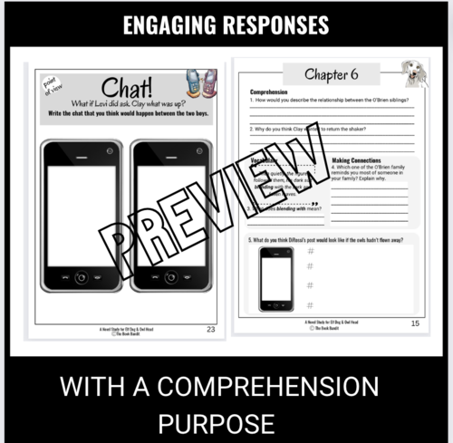 ELF DOG AND OWL HEAD Novel study and Reading Comprehension | Teaching ...