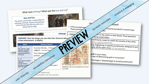 Justice in Anglo-Saxon England (Edexcel) | Teaching Resources