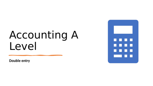 Accounting A level Double entry Accounting A Level AQA | Teaching Resources