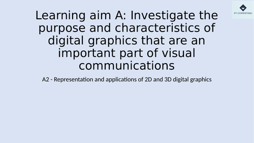 Level 3 Btec It Unit 17 2d And 3d Digital Graphics Learning Aim A Teaching Resources