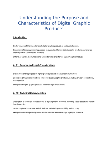 Level 3 BTEC IT - Unit 17: 2D & 3D Digital Graphics (Learning Aim A) | Teaching Resources