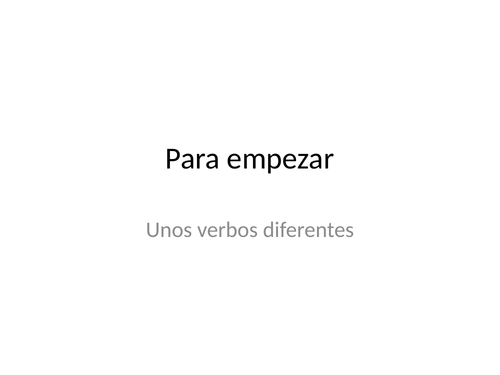 Spanish verbs starter activity various tenses | Teaching Resources