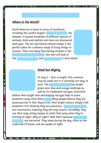 Years 3 and 4 Information Text Writing Unit - Rainforest | Teaching ...