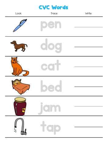 Unlock Phonics Fun: CVC, CVCC, and CCVC Word Practice Worksheets for ...