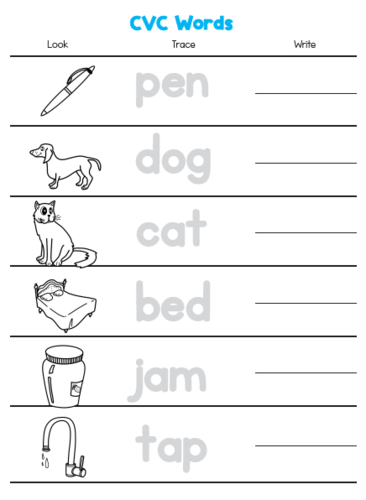 Unlock Phonics Fun: CVC, CVCC, and CCVC Word Practice Worksheets for ...