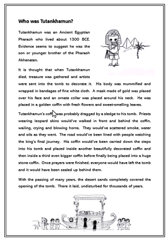 Ancient Egypt - Tutankhamun - WEEK 7 (10 lessons) | Teaching Resources