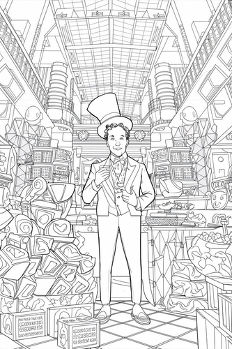 20 Willy Wonka Chocolate Candy Coloring Sheets, Colouring Pages Roald ...