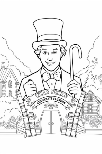 20 Willy Wonka Chocolate Candy Coloring Sheets, Colouring Pages Roald ...