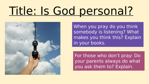 Looking for God - 1.6 Is God personal? | Teaching Resources