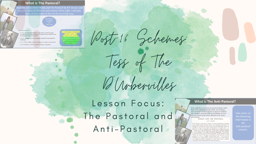 Tess of The D'Urbervilles: The Pastoral | Teaching Resources