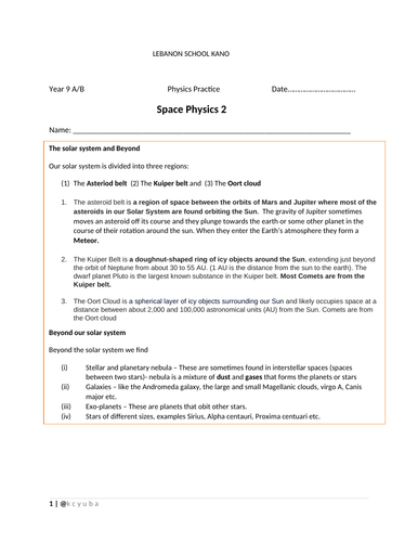 The Earth in space | Teaching Resources